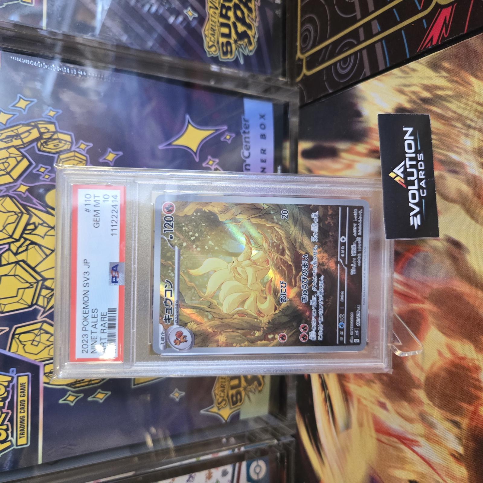 Pokémon TCG 2023 SV3 JP Ninetales Art Rare PSA Gem Mint 10 – Evolution ...